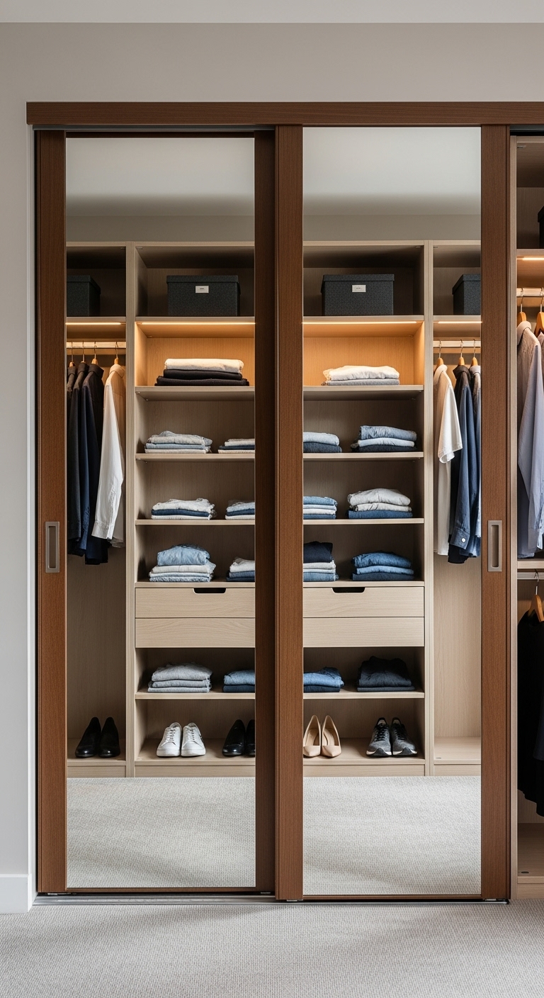 10 Dressing Room Closet Walk-In Wardrobe Mirror Ideas - ALESTER LOJIC