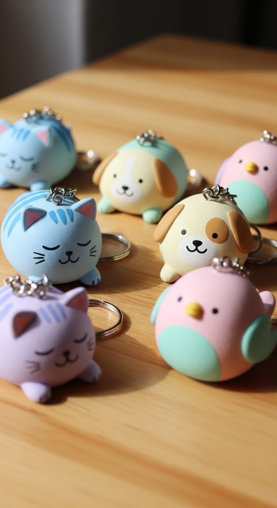 10 Air-Dry Clay Keychain Ideas - ALESTER LOJIC