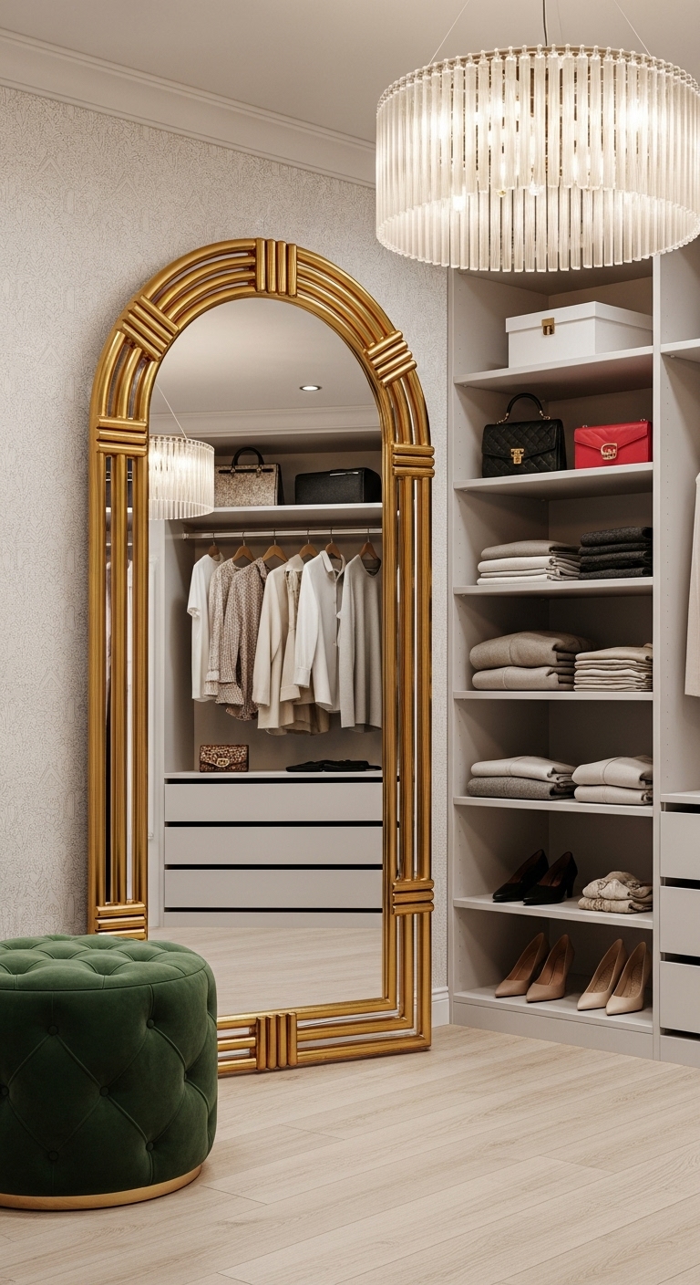 10 Dressing Room Closet Walk-In Wardrobe Mirror Ideas - ALESTER LOJIC