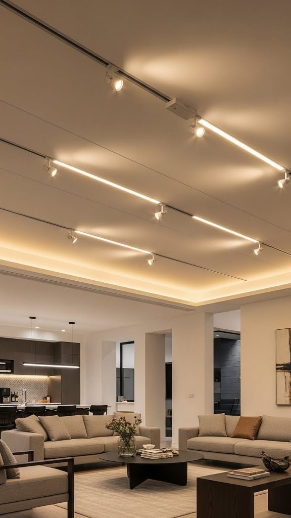 10 Magnetic Ceiling Lighting Ideas for Living Rooms - ALESTER LOJIC