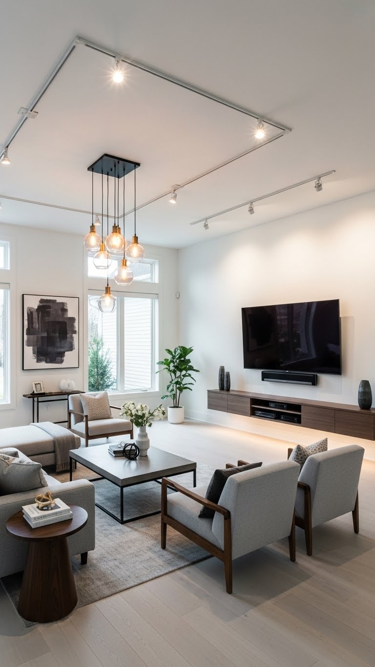 10 Magnetic Ceiling Lighting Ideas for Living Rooms - ALESTER LOJIC