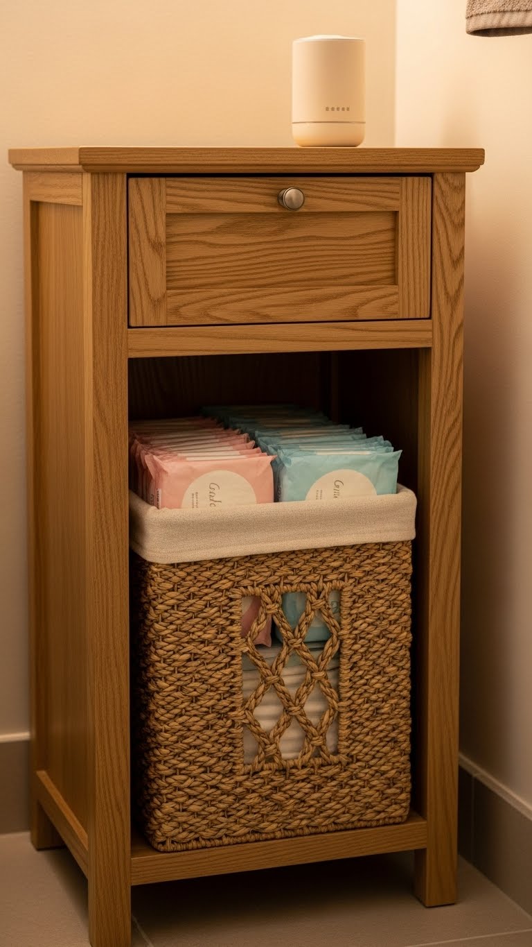 10 Sanitary Pads Storage Bathroom Ideas - ALESTER LOJIC